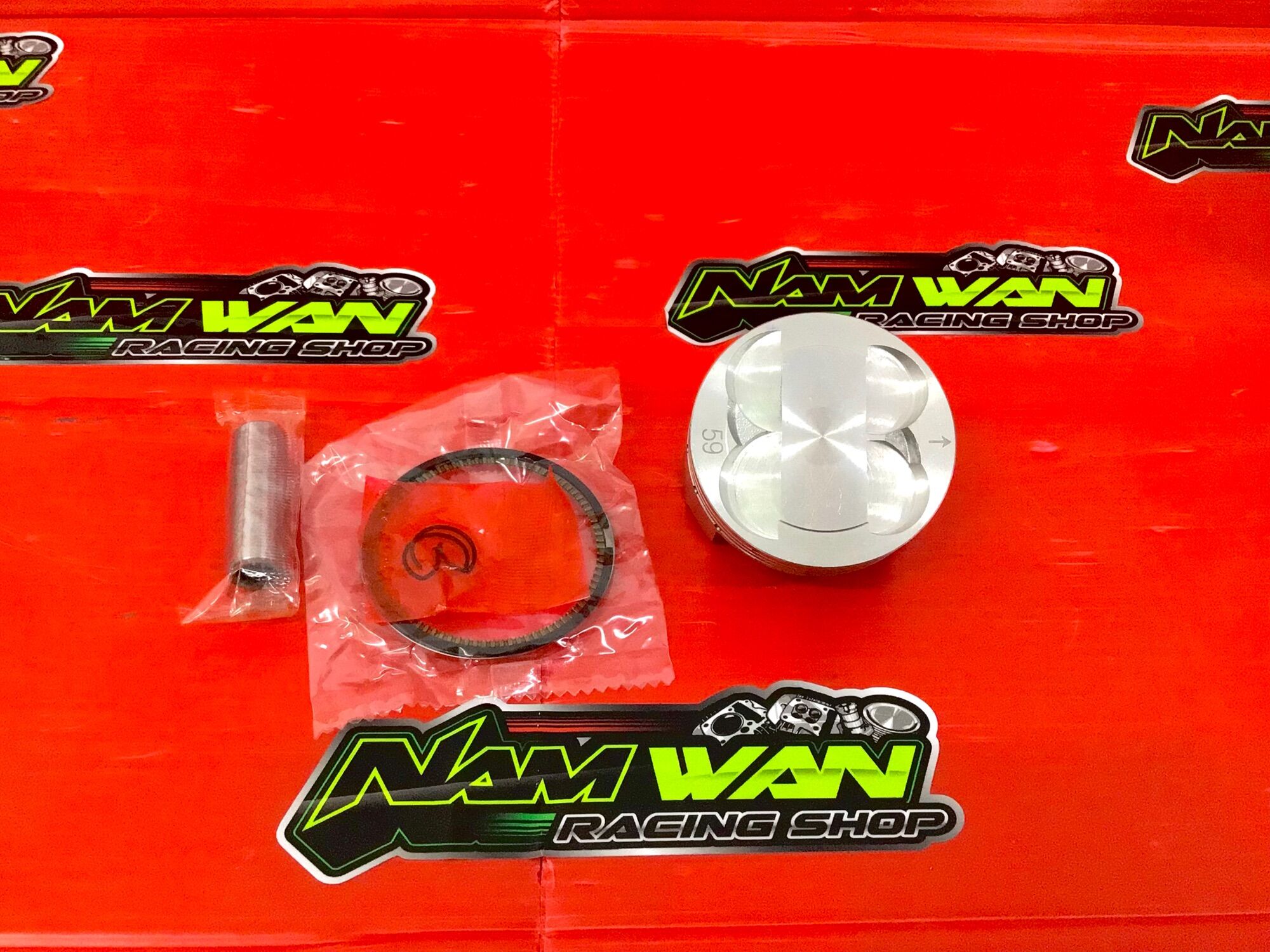 ชุดทากาว Wave-125 4 วาล์ว ลูก 57,58,59,60,64,66 มิล วาล์ 21/18,22/19,24/21 มิล เสื้อ+ลูก+ฝาสูบ ...