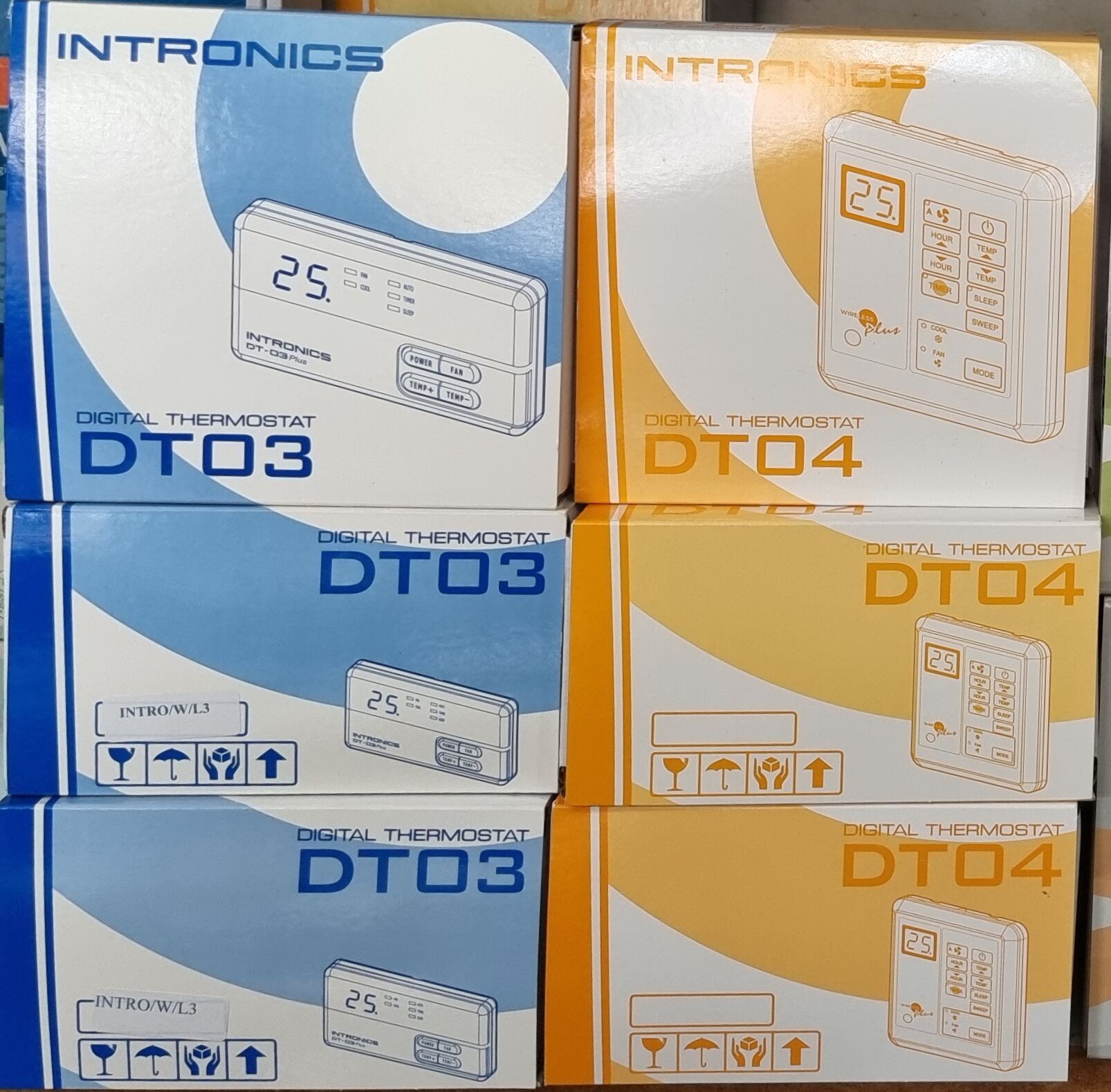 ชุดรีโมทคอนโทรลดิจิตอล INTRONICS รีโมทแอร์ เทอร์โม รูม DT03 DT04 มีสาย ไร้สาย 220V. | Lazada.co.th