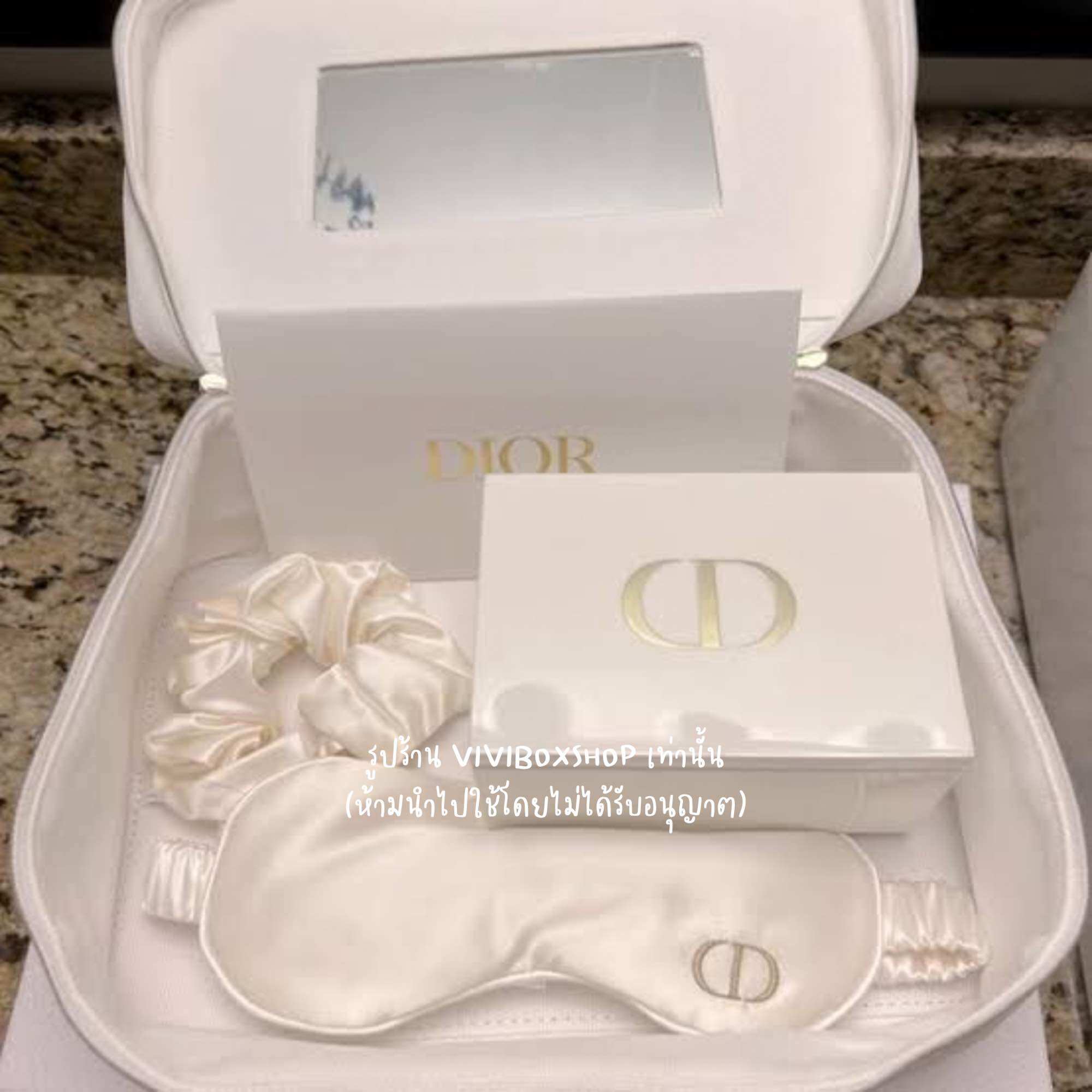 Dior Vanity Kit จาก Kingpower ยางรัดผม ผ้าปิดตา กล่องอเนกประสงค์ฝาเป็น ...