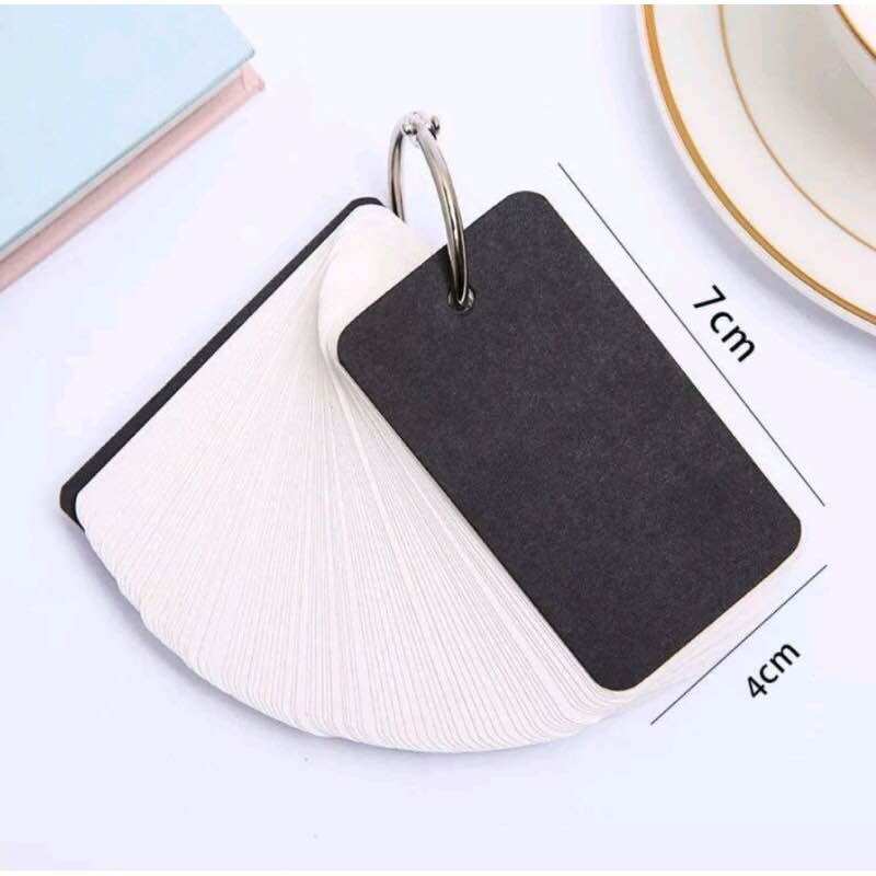 บัตรจดคำศัพท์ Flash Card ขนาด 4x7 ซม. หนา 100 แกรม จำนวน 100 แผ่น พร้อม ...