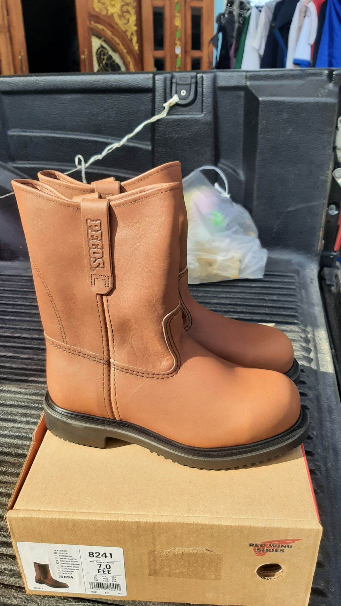 รองเท้าหนังเซฟตี้ หัวเหล็ก RED WING Size 7USA 6UK 39EU 25CM ใหม่แกะ ...