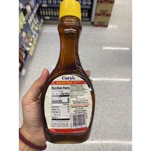 Carys Sugar Free Low Calorie Syrup Natural Artificial Maple Flavor 355 ...