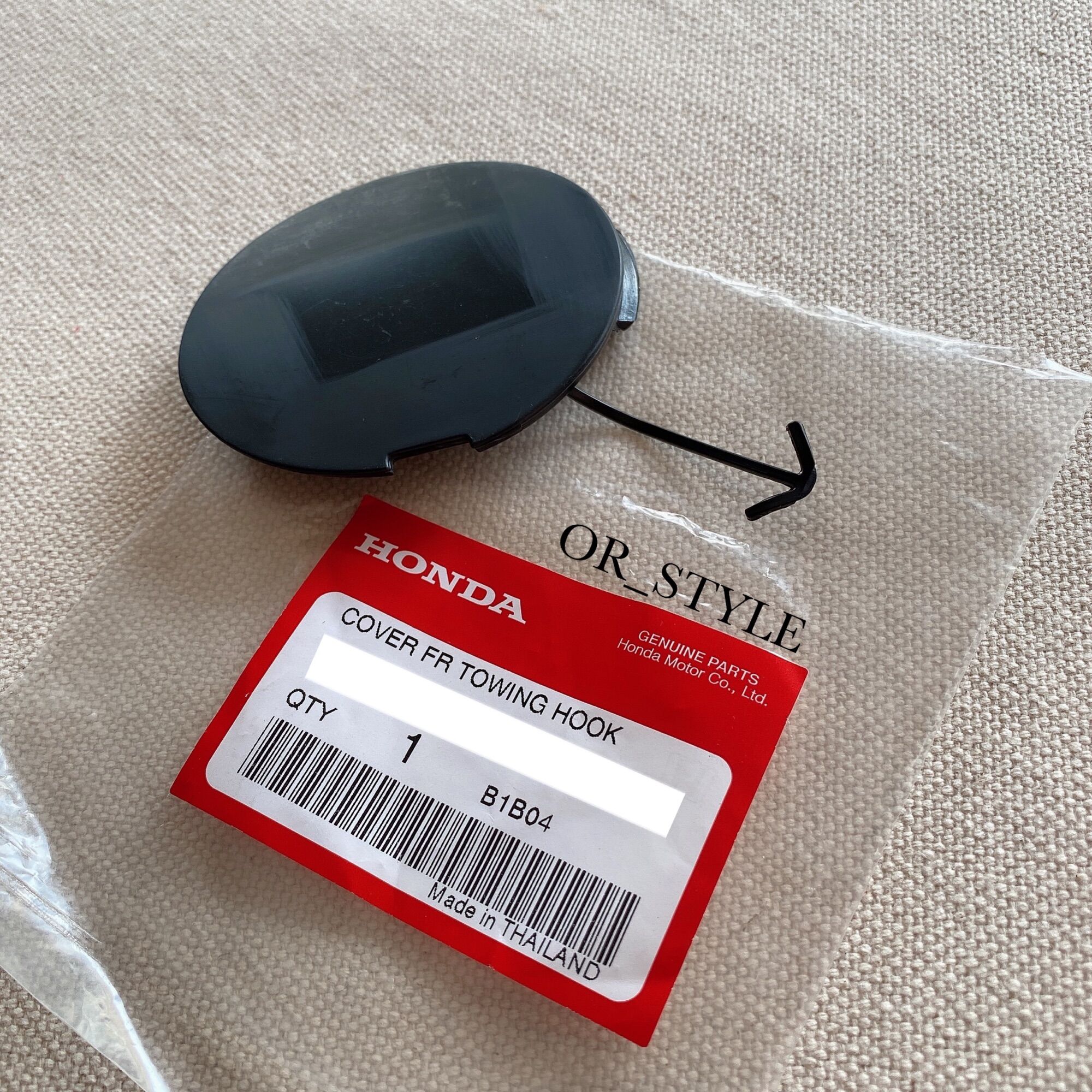 อะไหล่แท้ศูนย์ ฝาปิดรูลากรถ แผ่นปิดรูกันชนหน้า CITY 2009-2011 (71104 ...