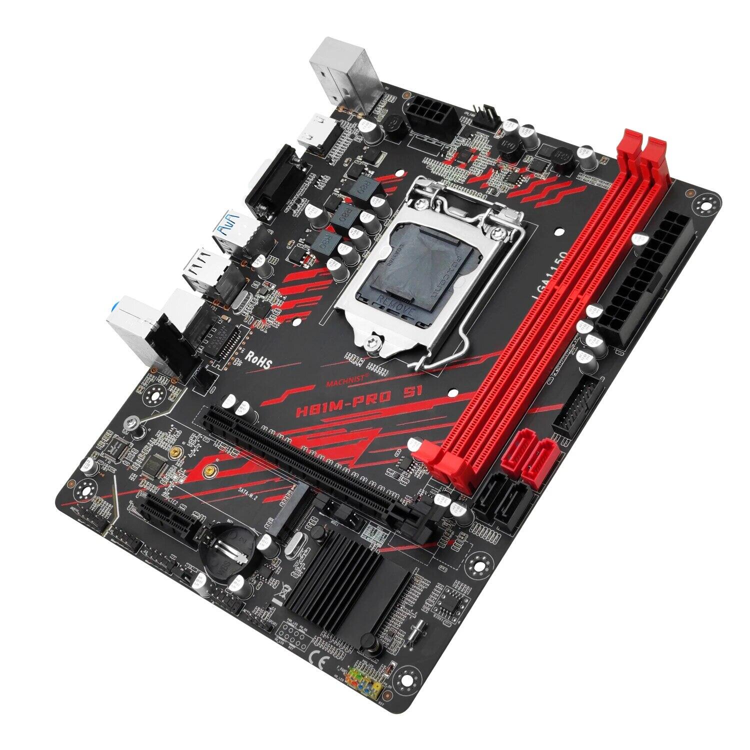 เครื่อง H81M-PRO S1เมนบอร์ด LGA 1150 NGFF สล็อต M.2สนับสนุน I3 I5 I7 ...
