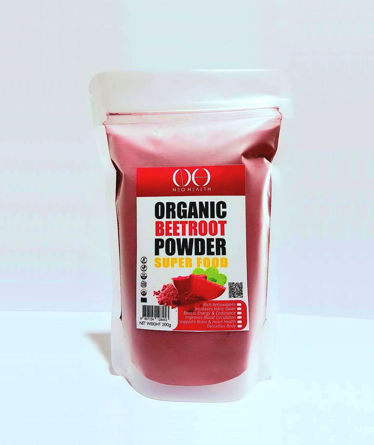 ผงบีทรูทแท้ 100% ไม่ผสมน้ำตาล 200 กรัม (200g) Organic Beetroot Powder ...