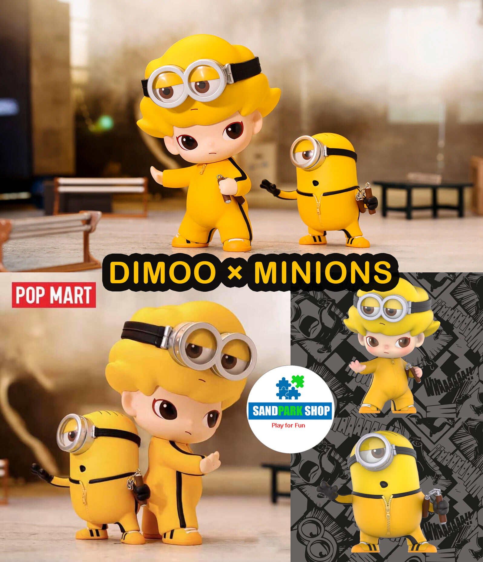 🔥พร้อมส่ง🔥 🌟 Pop Mart DIMOO X MINIONS !🌟🌟 ของใหม่ ของแท้ 💛 ของสะสมหายาก ...