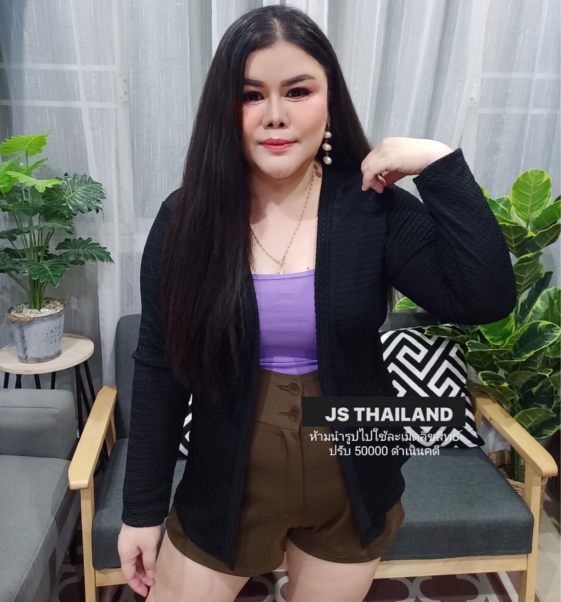เสื้อคลุม เสื้อคลุมผ้าฉลุลูกไม้ (เฉพาะเสื้อคลุม) อก38-49 ยาว26นิ้ว - JS ...