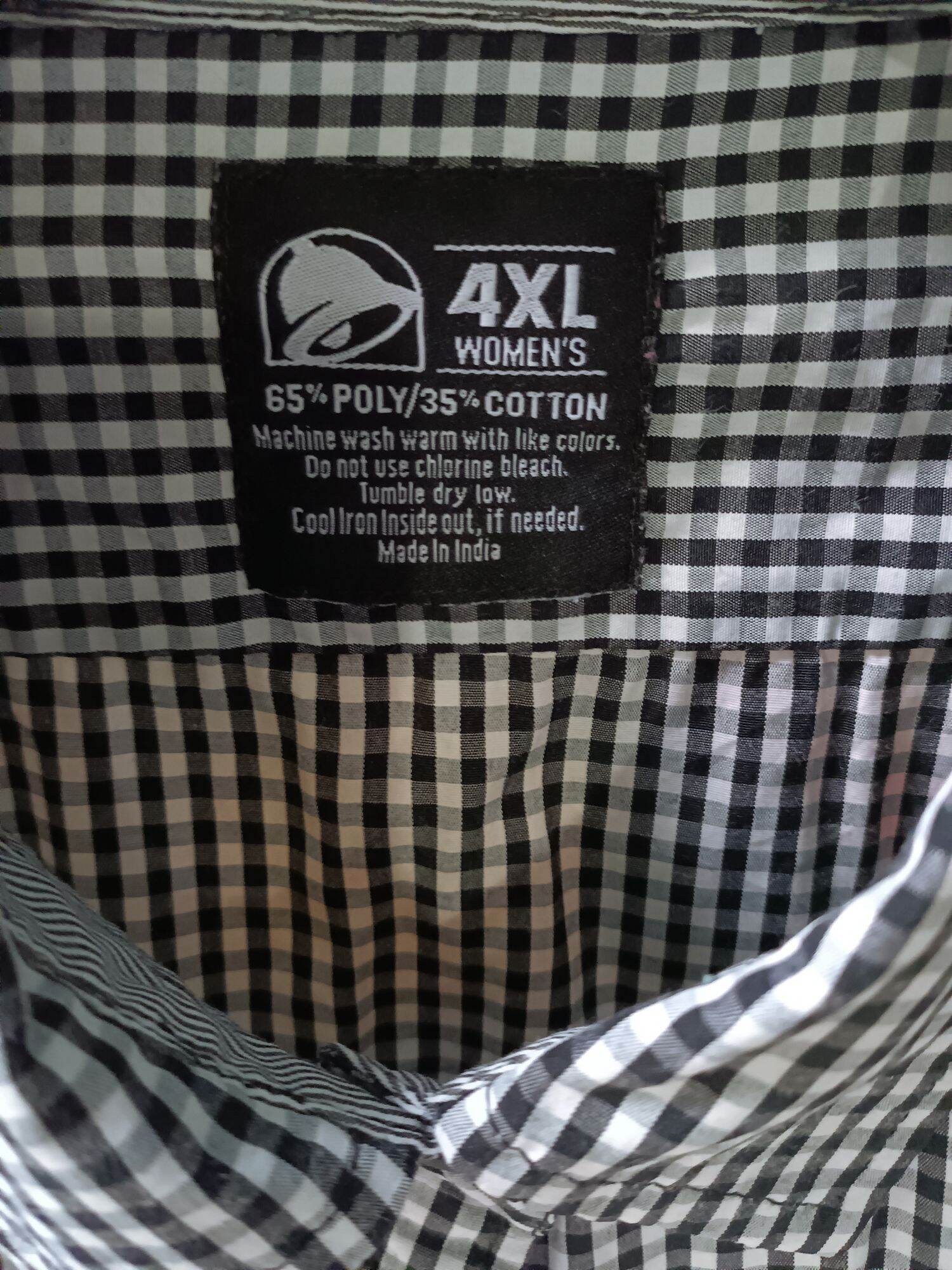306 เชิ้ตหญิงมือสอง TACO BELL size 4XL WOMEN'S POLY 65% COTTON 35% อก ...