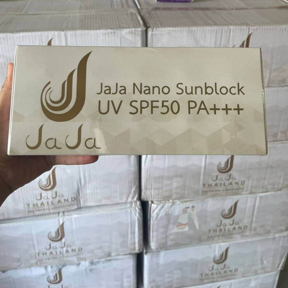 โปรร้านใหม่ มีของแถม! (เซ็ต 2 ชิ้น) ครีมกันแดดจ๊ะจ๋า จ๊ะจ๋า JaJa Nano sunblock SPF50 PA+++ 5g Ja ...