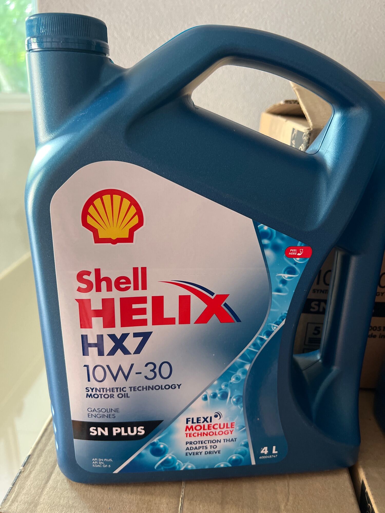 น้ำมันเครื่อง รถยนต์ เบนซิน Shell helix HX7 5w-40 10w-30 10w-40 ขนาด 4 ...