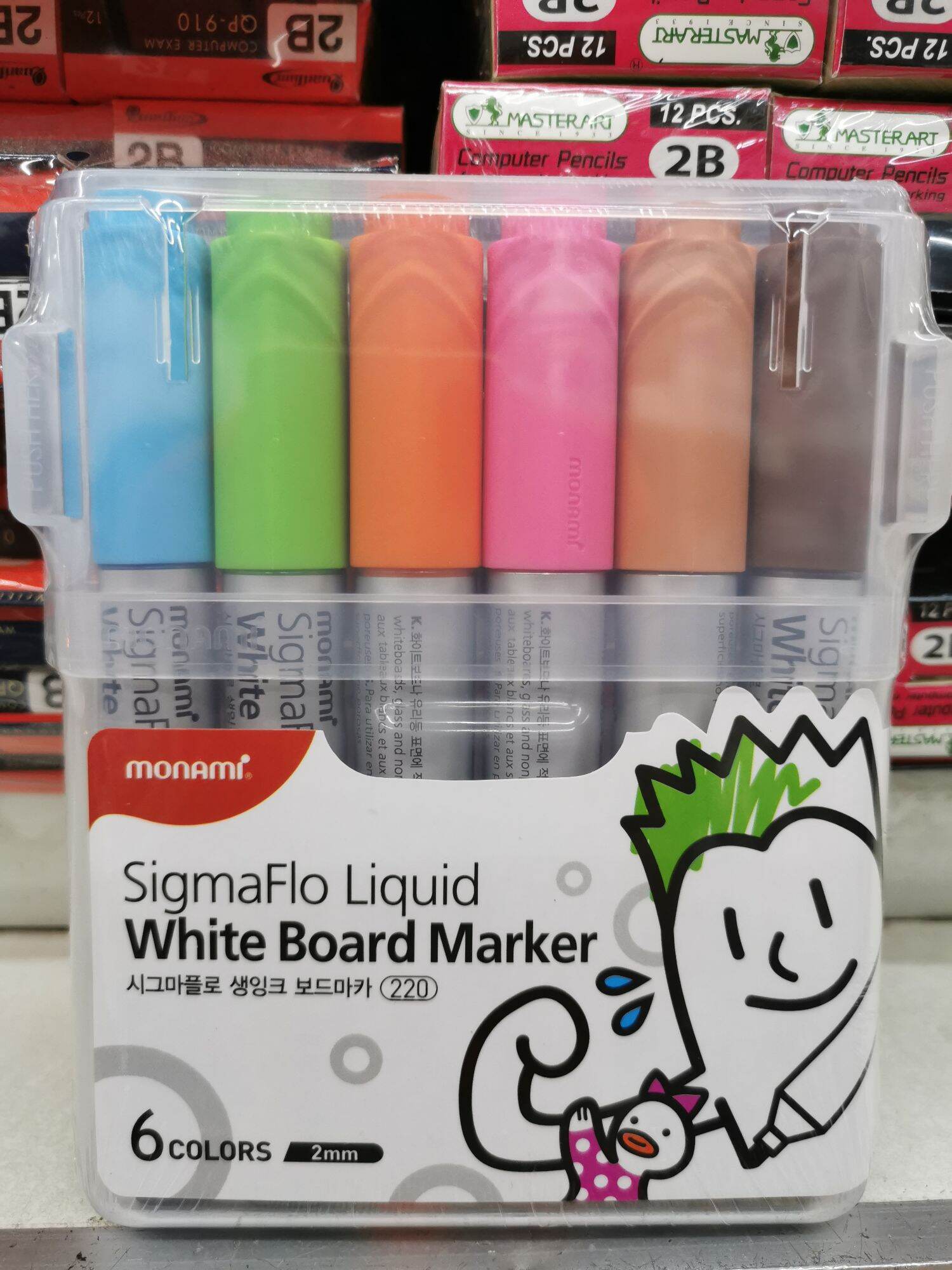 ปากกาไวท์บอร์ด Monami รุ่น Sigmaflo ชุด 6ด้าม - บีทีอาร์เครื่องเขียน ...