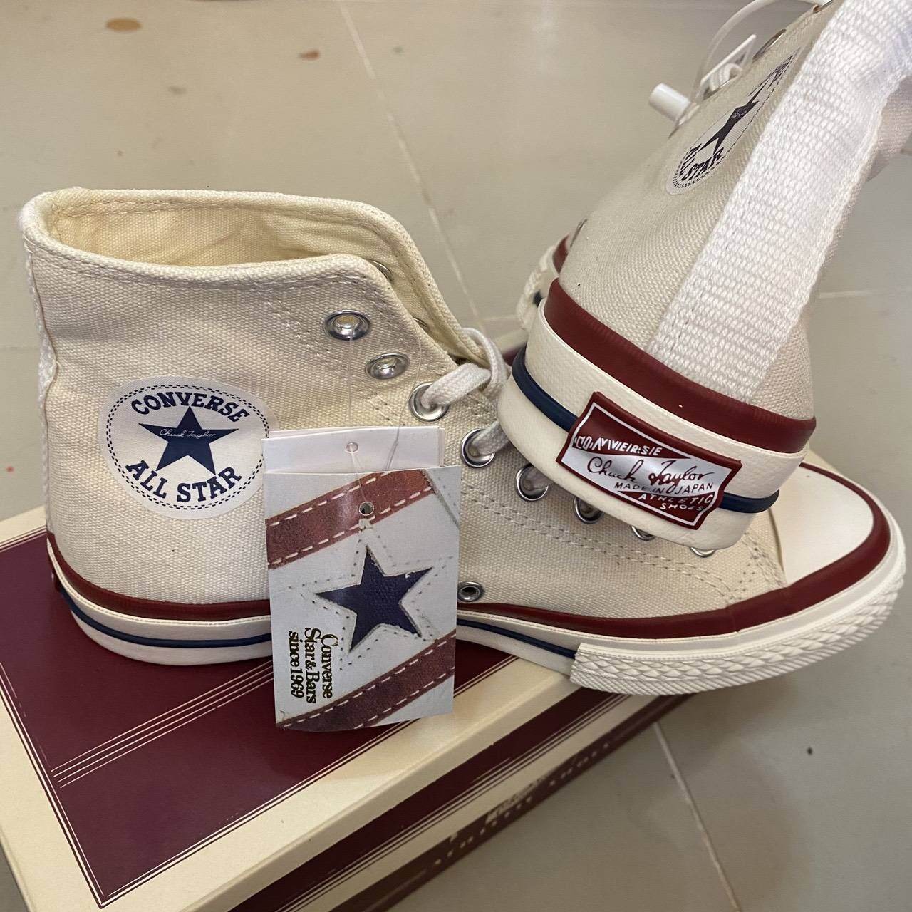 ผ้าใบ Converse made in Japan หรือประเทศญี่ปุ่น ขอบผ้า งานสวย สินค้าตรง ...