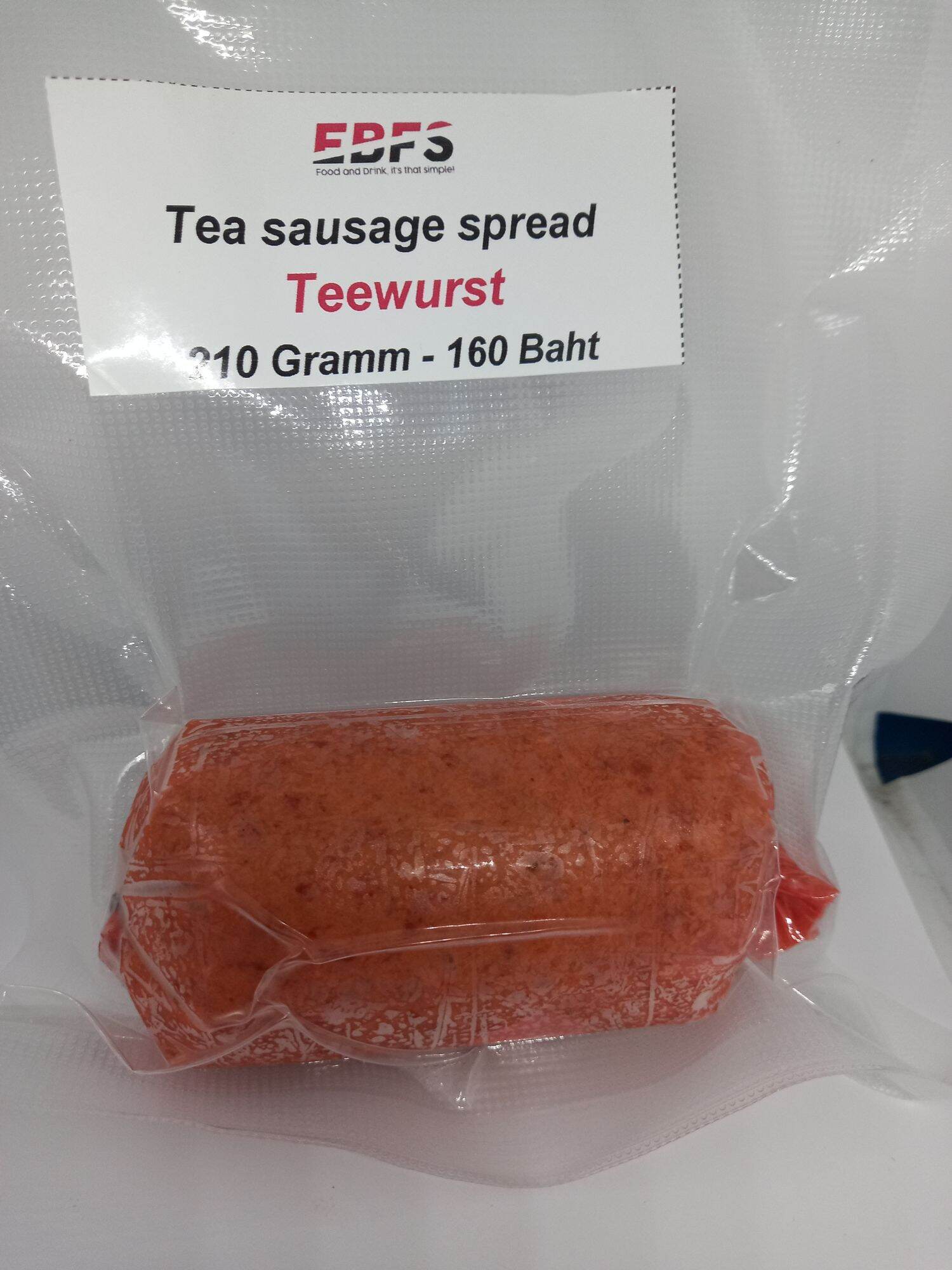 Tee Wurst hausgemacht 200 gramm/ Tea sausage homemade 200 grams / ชาไส้ ...