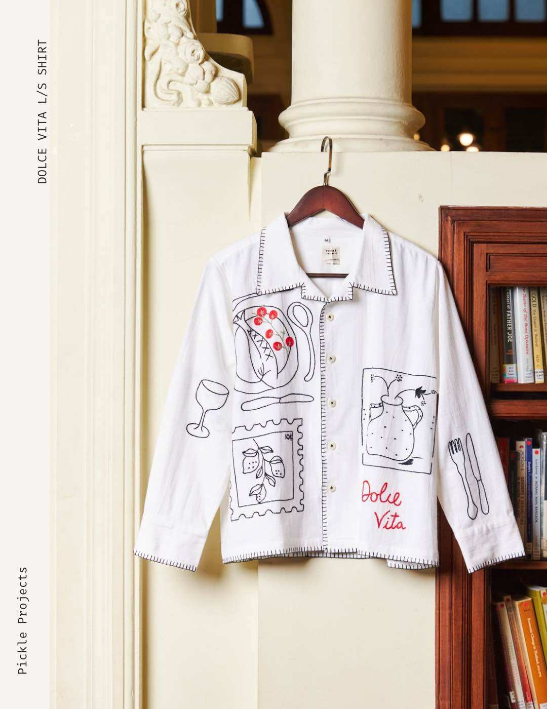 Pickle Projects— Dolce Vita HAND EMBROIDERED L/S SHIRT (ปักด้วยมือ ...