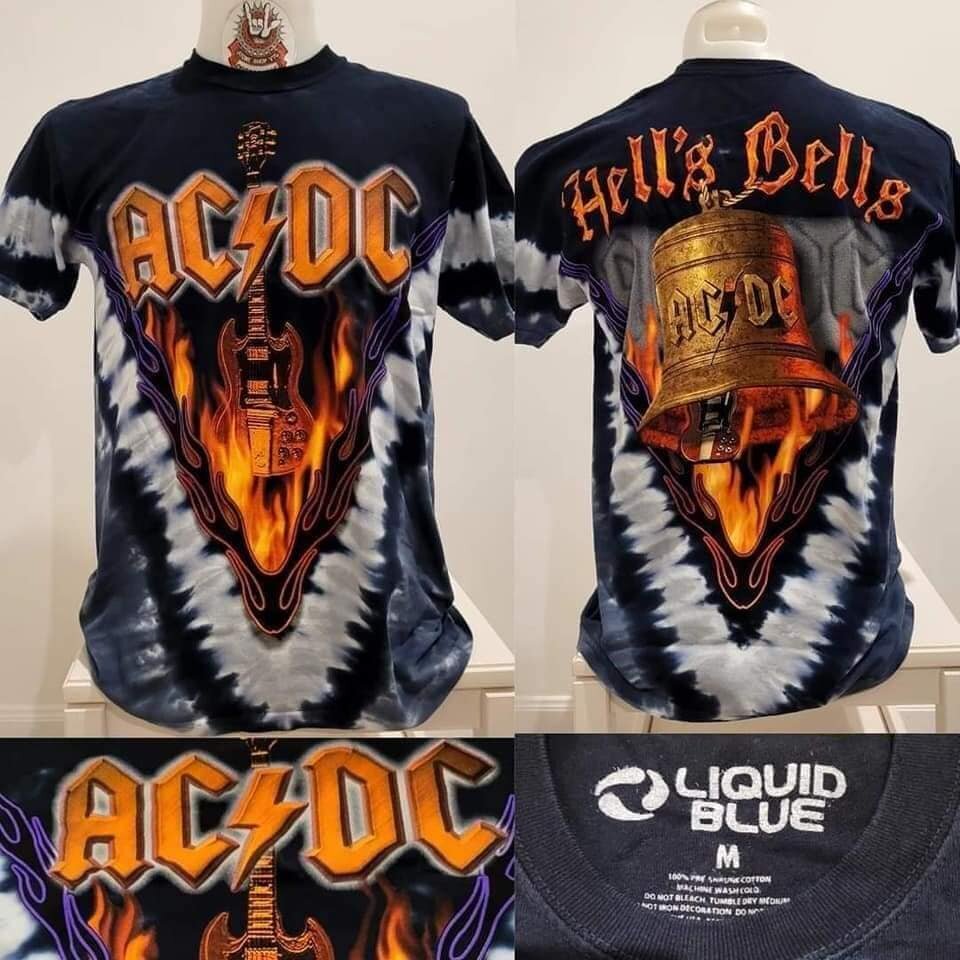 🌏เสื้อวงมัดย้อม ACDC Liquid blue OVP เสื้อยืดOvp งานลิขสิทธิ์แท้ มือ1 ลิขขวิดบลู | Lazada.co.th
