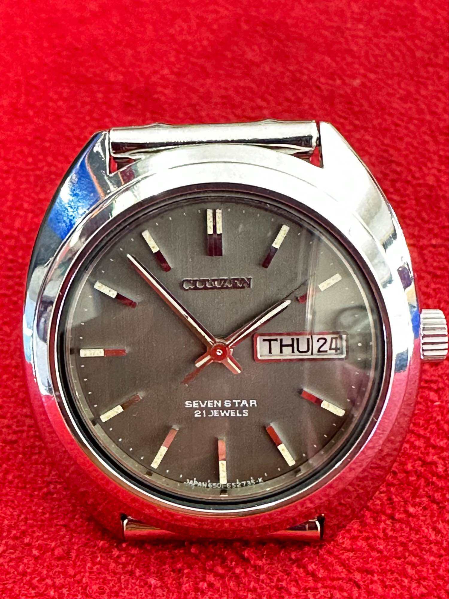 CITIZEN SEVEN STAR 21 JEWELS Automatic ตัวเรือนสแตนเลส นาฬิกาผู้ชาย มือสองของแท้ | Lazada.co.th