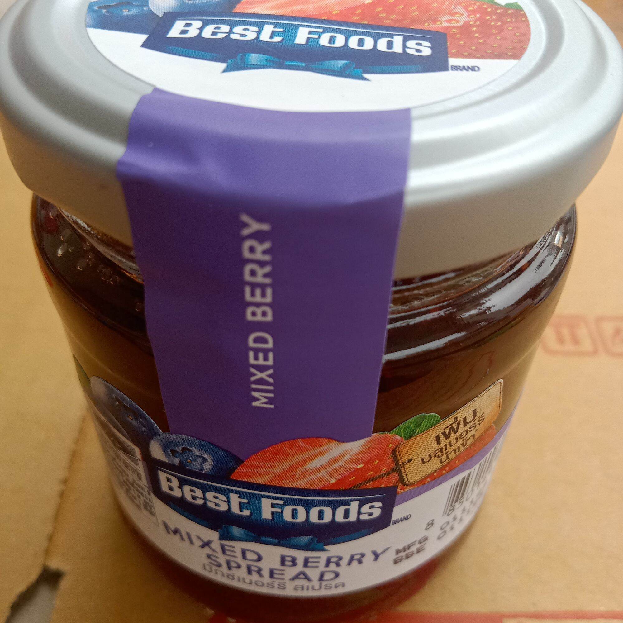 แยม เบสท์ฟู้ด Best Foods MIXED BERRY SPREAD มิกซ์เบอรรี่ น้ำหนัก 160 ...