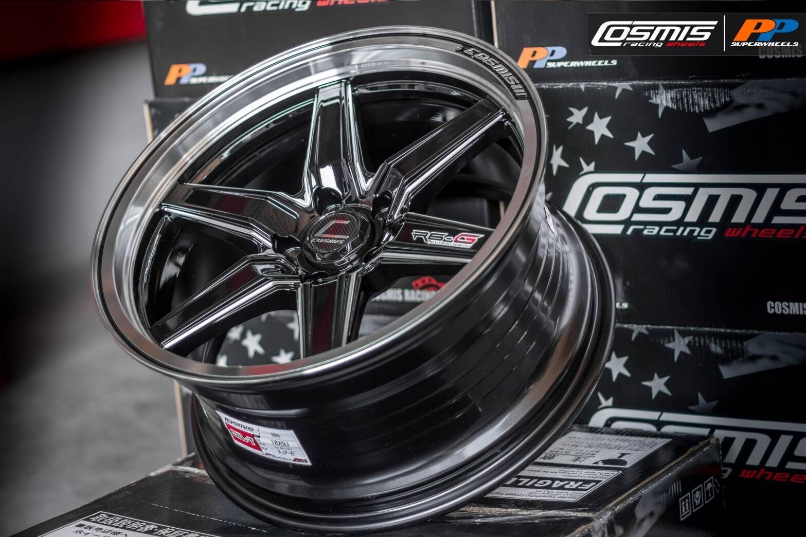 บ้อแม็ก ขอบ 18 COSMIS R6G 18X9.0 6H139.7 ET25 สีดำขอบเงา🎏ราคาชุด4วง แถม ...