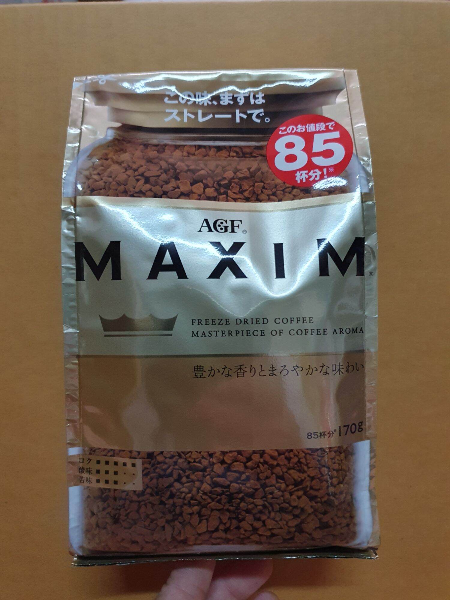 MAXIM กาแฟแม็กซิม กาแฟยอดนิยม นำเข้าจากญี่ปุ่น แบบถุงรีฟิว ขนาด 135g มี 3 รสชาติให้เลือกดื่ม ...