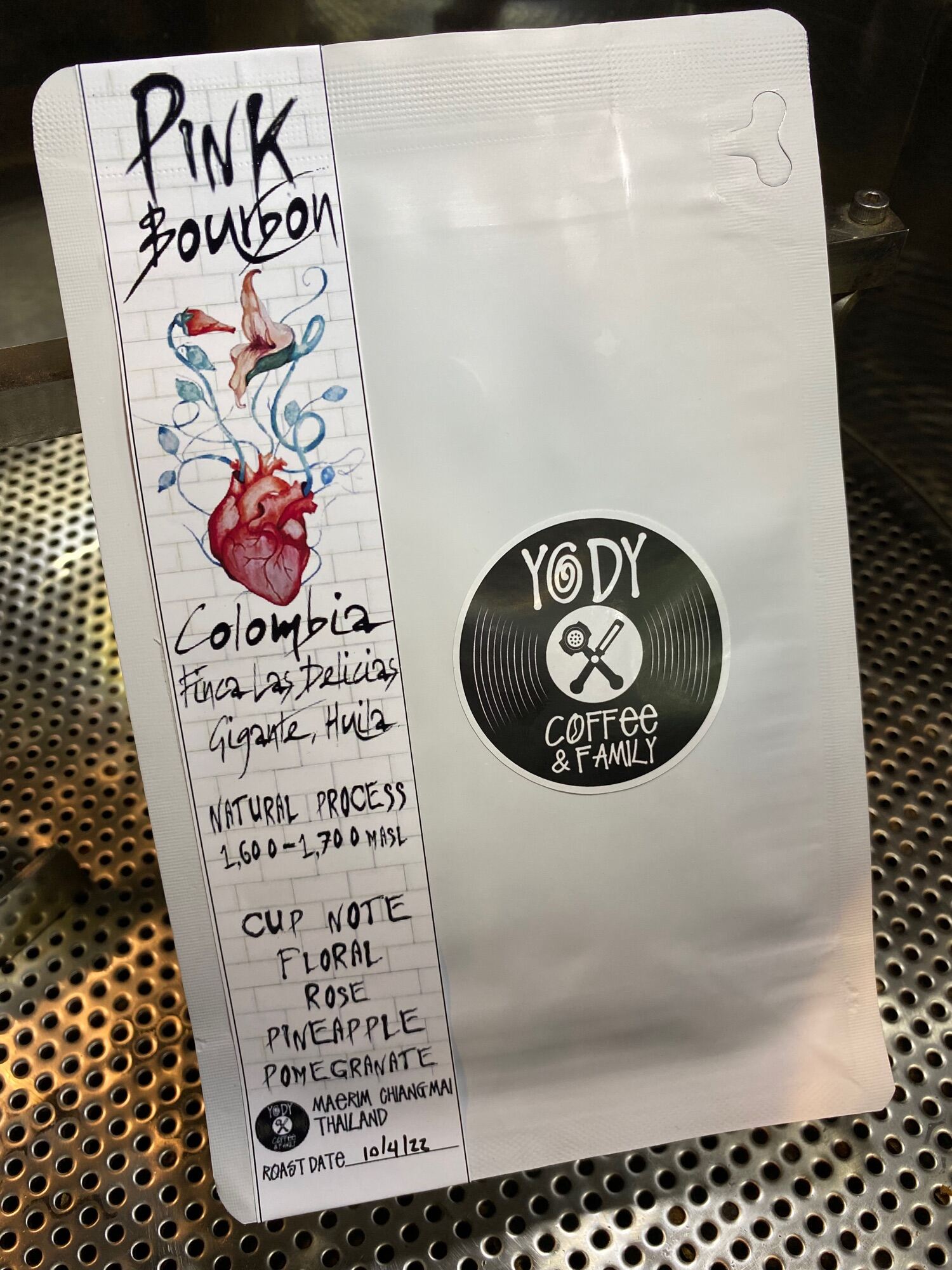 Colombia Finca Las Delicias “Pink Bourbon” natural process Yody Coffee ...