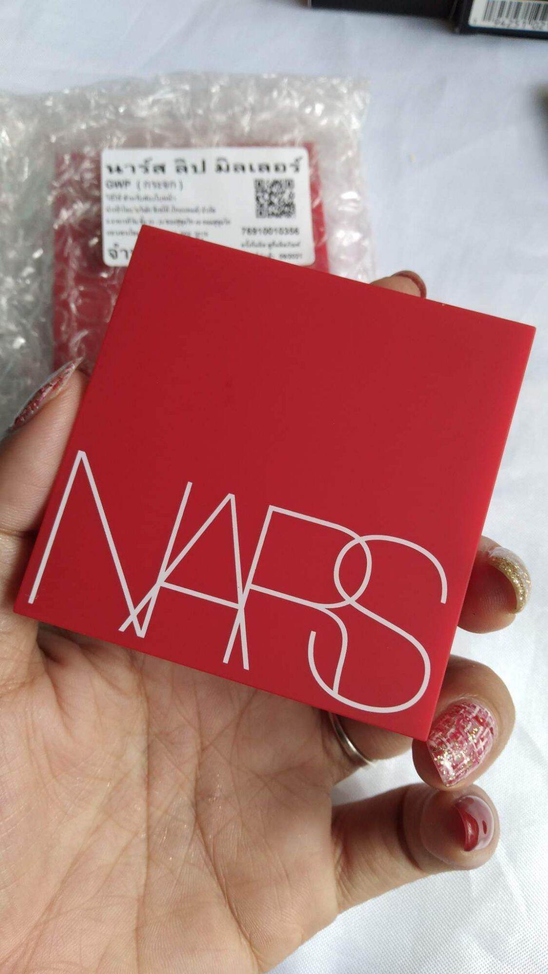 แท้100 %Nars mirror กระจกนาร์ส สีแดง ทรงสี่เหลี่ยม มีกระจก 2ด้าน ขยาด ...