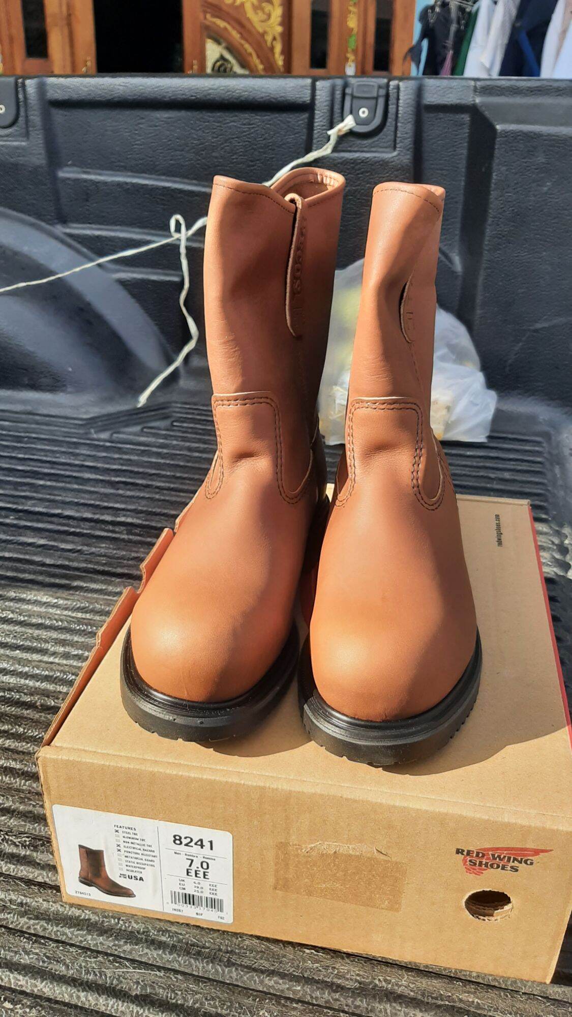 รองเท้าหนังเซฟตี้ หัวเหล็ก RED WING Size 7USA 6UK 39EU 25CM ใหม่แกะ ...