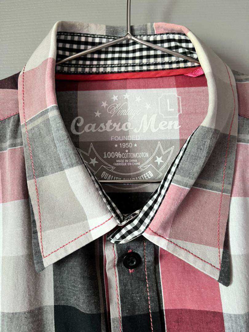 เสื้อเชิ้ตแขนยาวสุภาพบุรุษ แบรนด์ Castro Men ลายสก๊อต Vintage (สินค้า ...