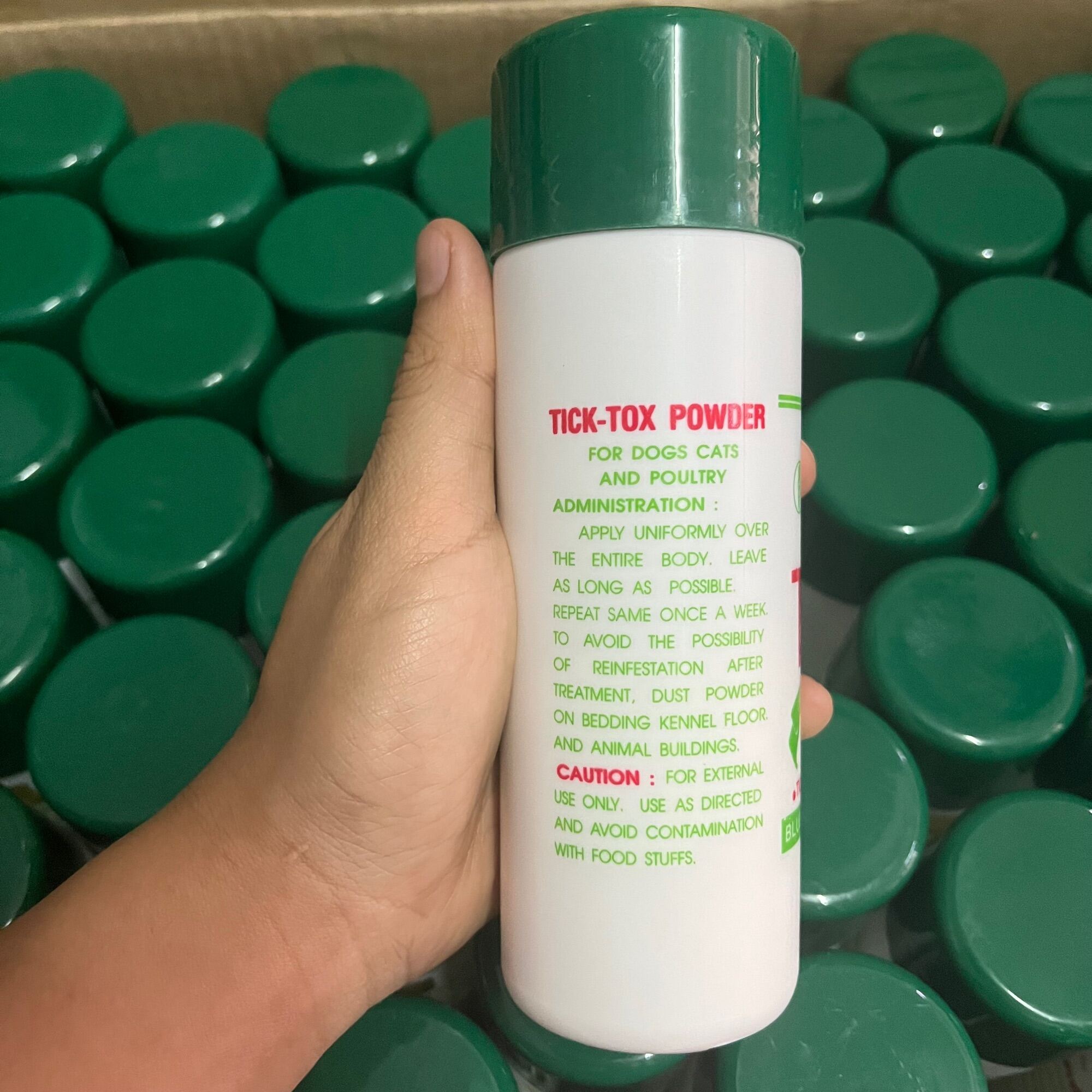 (แพค6) แป้งทิคท๊อค Tick-Tox เห็บ หมัด ไร แป้งสุนัข แป้งเห็บ กำจัดเห็บ ...