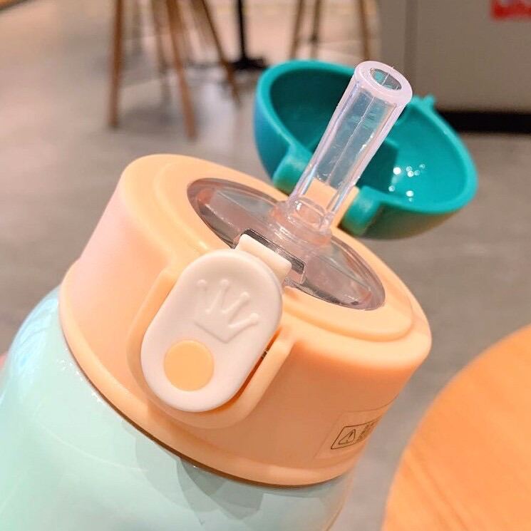 กระติกน้ำเด็ก400ml พร้อมกระเป๋าสะพาย มีให้เลือก4 ลาย สแตนเลส304 กระติกน้ำเก็บอุณหภูมิ กระบอกน้ำ ...