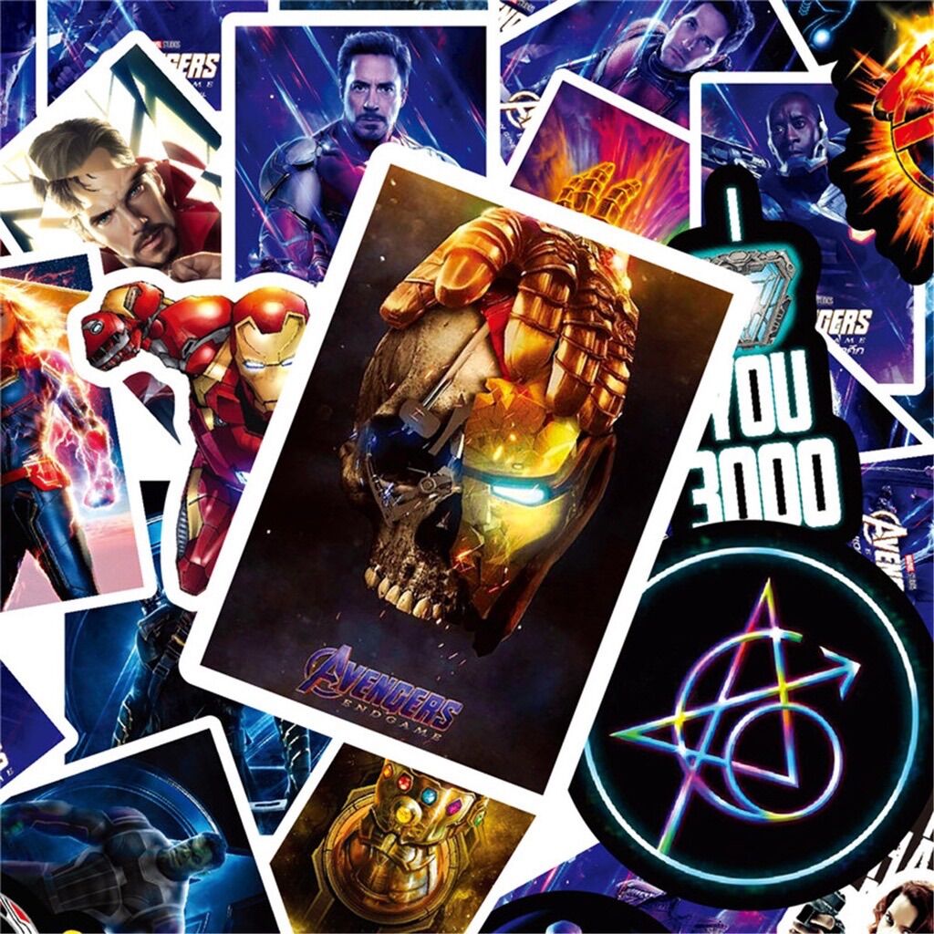 สติ๊กเกอร์ Avengers 226 อเวนเจอร์ส 50ชิ้น Marvel ironman spiderman ไอ ...