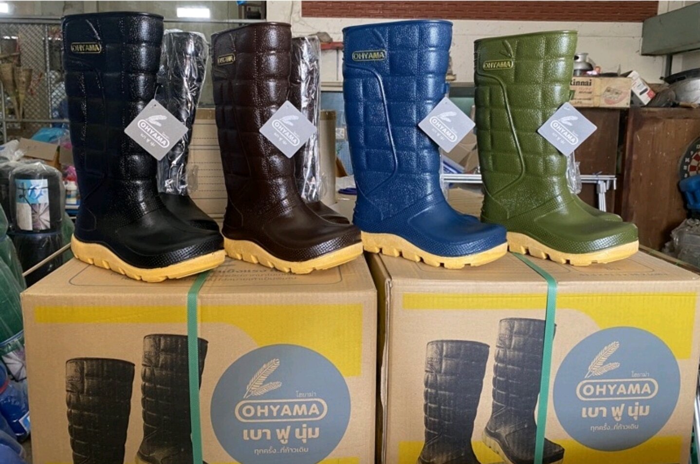 รุ่นใหม่ล่าสุด สูง 15นิ้ว รองเท้าบู๊ต Ohyama B.003 รองเท้าบู๊ตฟู นุ่ม เนื้อหนา รับน้ำหนักได้ดี ...