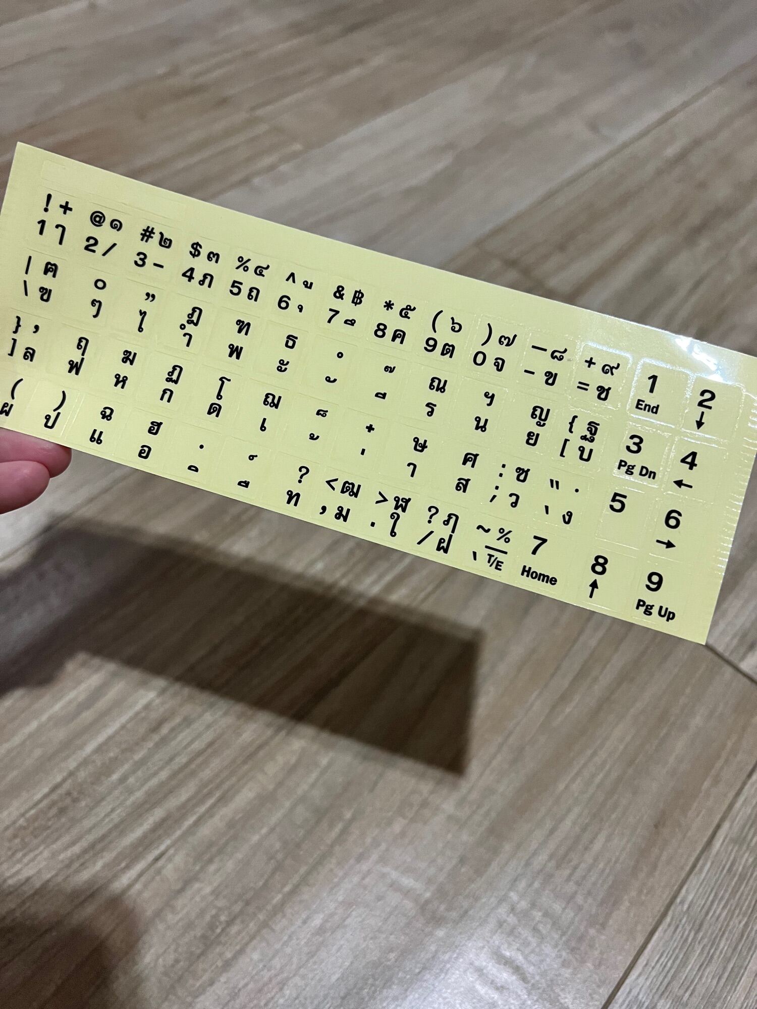 Sticker Keyboard (THAI Front) สติกเกอร์คีย์บอร์ด แบบใส ตัวอักษรภาษาไทย ...
