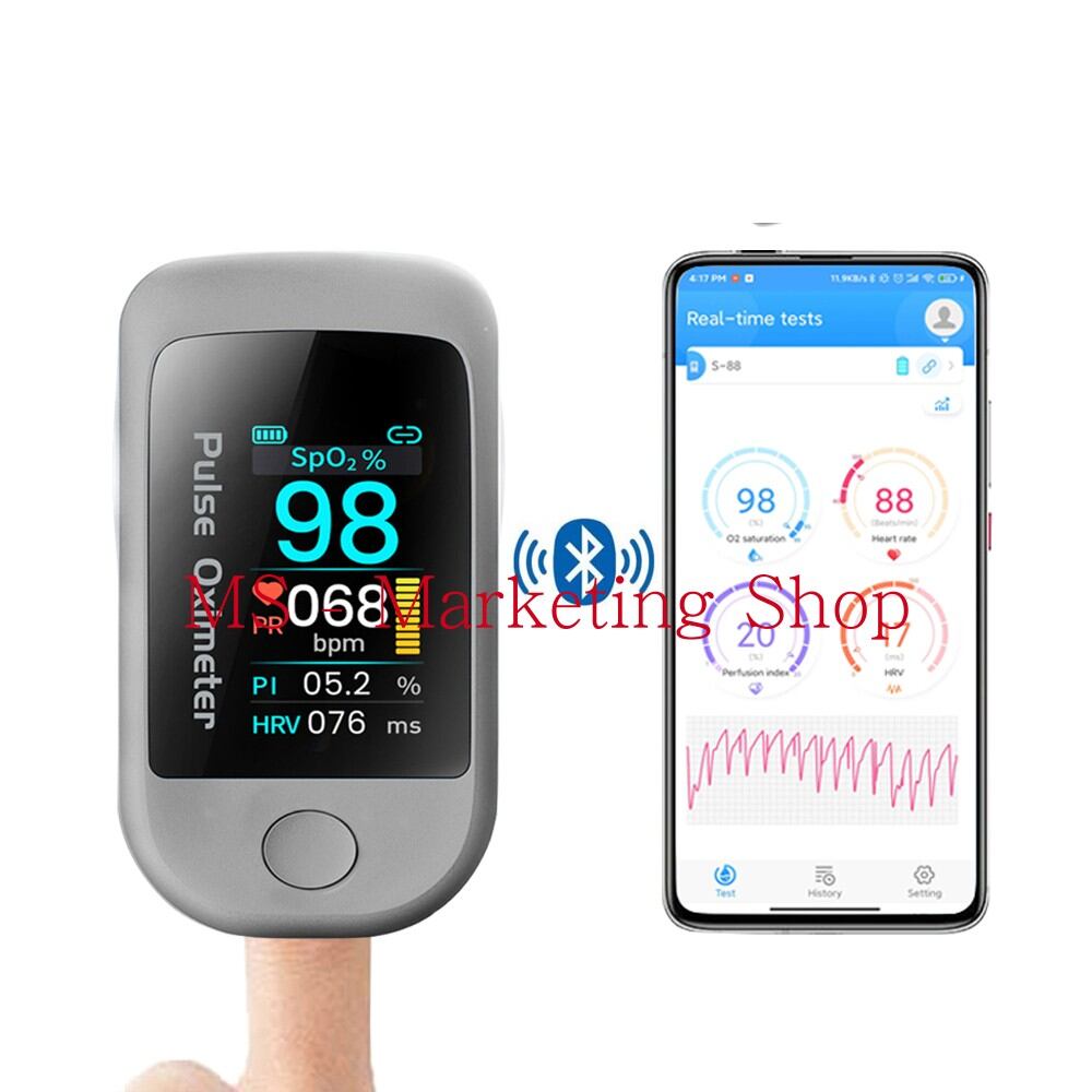 HRV Fingertip PULSE Oximeter Bluetooth Heart Rate Monitor - Taobao ...