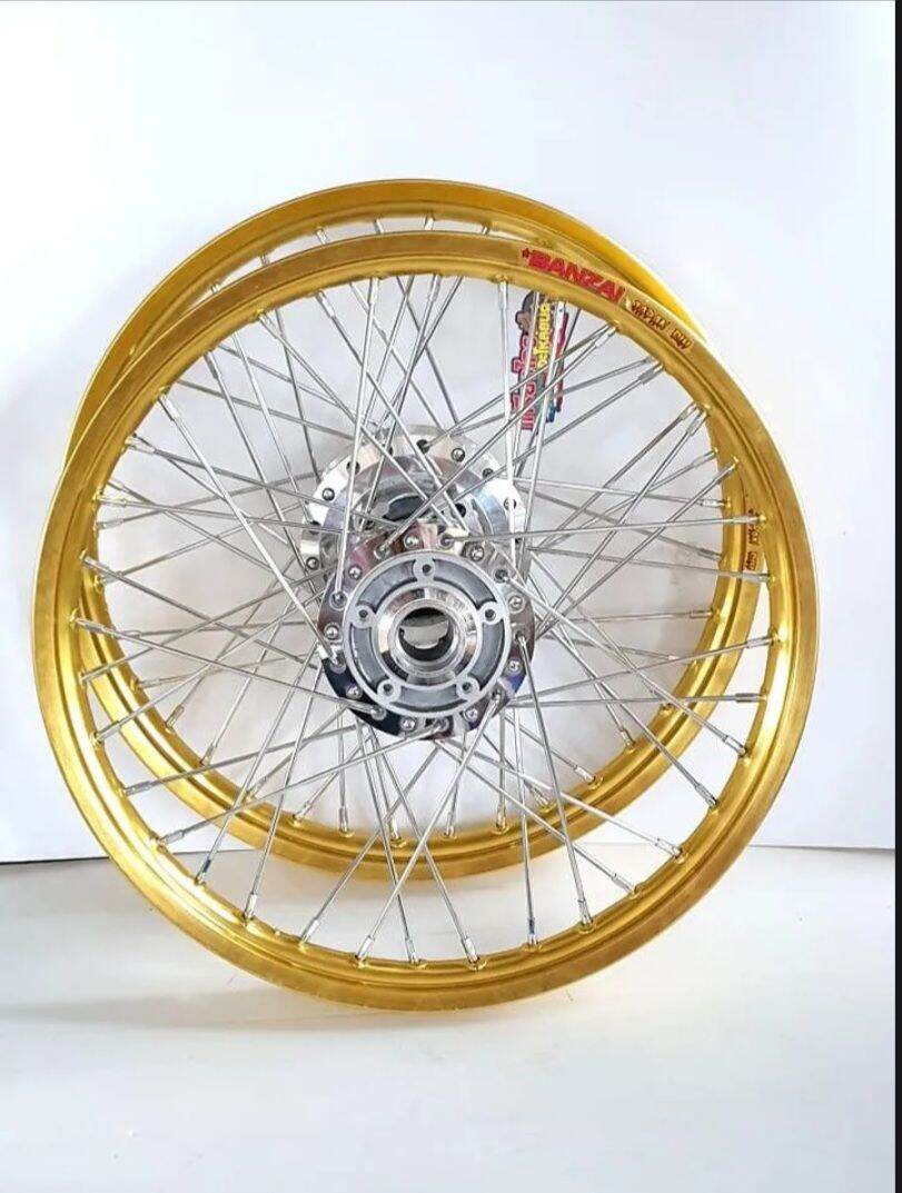 ชุดล้อพร้อมใส่ แดช Ls สีทอง Banzaiแท้ 1.40-17 | Lazada.co.th