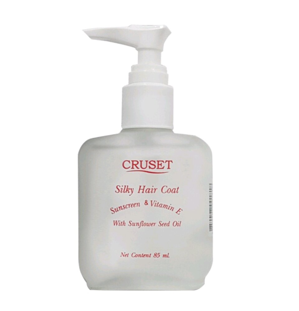 CRUSET ครูเซ็ท ซิลกี้แฮร์โคท (แบบหัวปั้ม 85 มล)-เชรั่มเครือบผมให้อ่อนนุ่มสลวยหวีง่าย ป้องกันผม ...