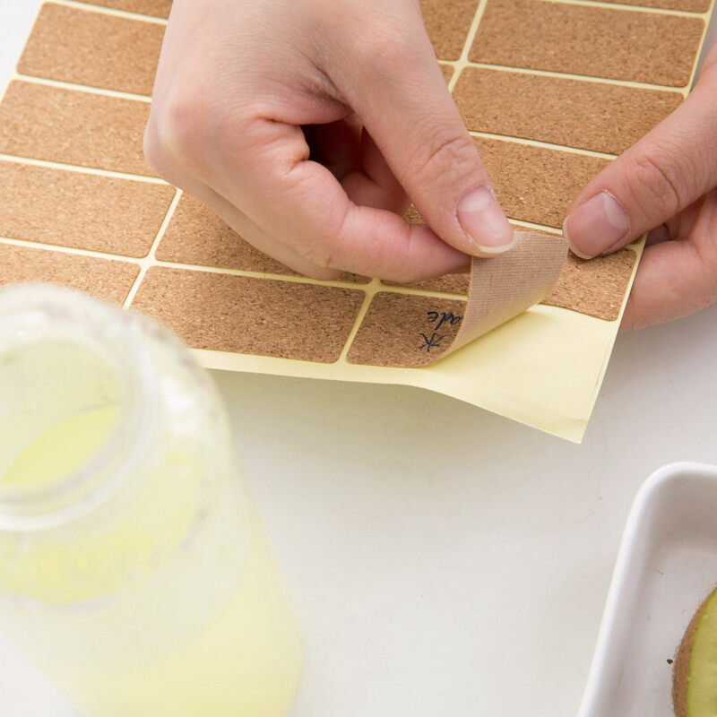 Self-Adhesive Cork Label Sticker Book Compartmental Label PDA Sticky ...