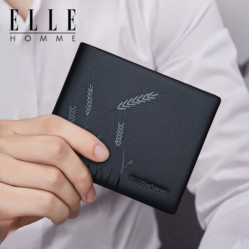 [Taobao]ELLE HOMME กระเป๋าสตางค์ผู้ชายหนังแท้แบบสั้น กระเป๋าเงินรุ่นบาง ...