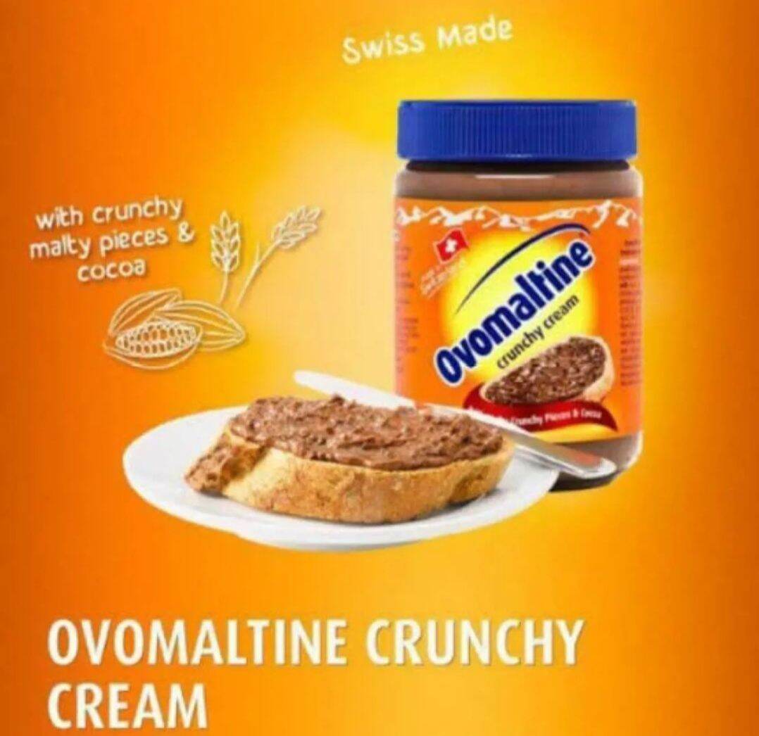 Ovomaltine Crunchy Cream แยมทาขนมปังรสโอวัลตินผสมเนื้อครั้นชี่ กรุบกรอบ ...