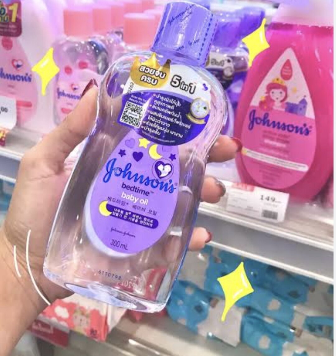 จอห์นสัน เบบี้ออยล์ Johnson & Johnson Baby Oil ( 300มล. ) สีม่วง ...