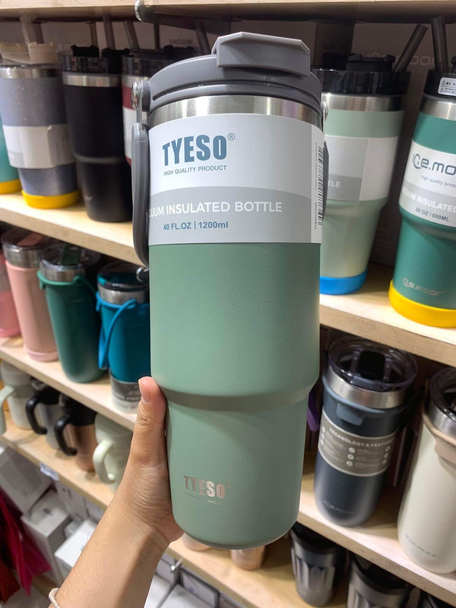 พร้อมส่ง แก้วเก็บความเย็น Tyeso แบบใหม่มีที่จับ หูหิ้ว แก้วกาแฟ แก้ว ...