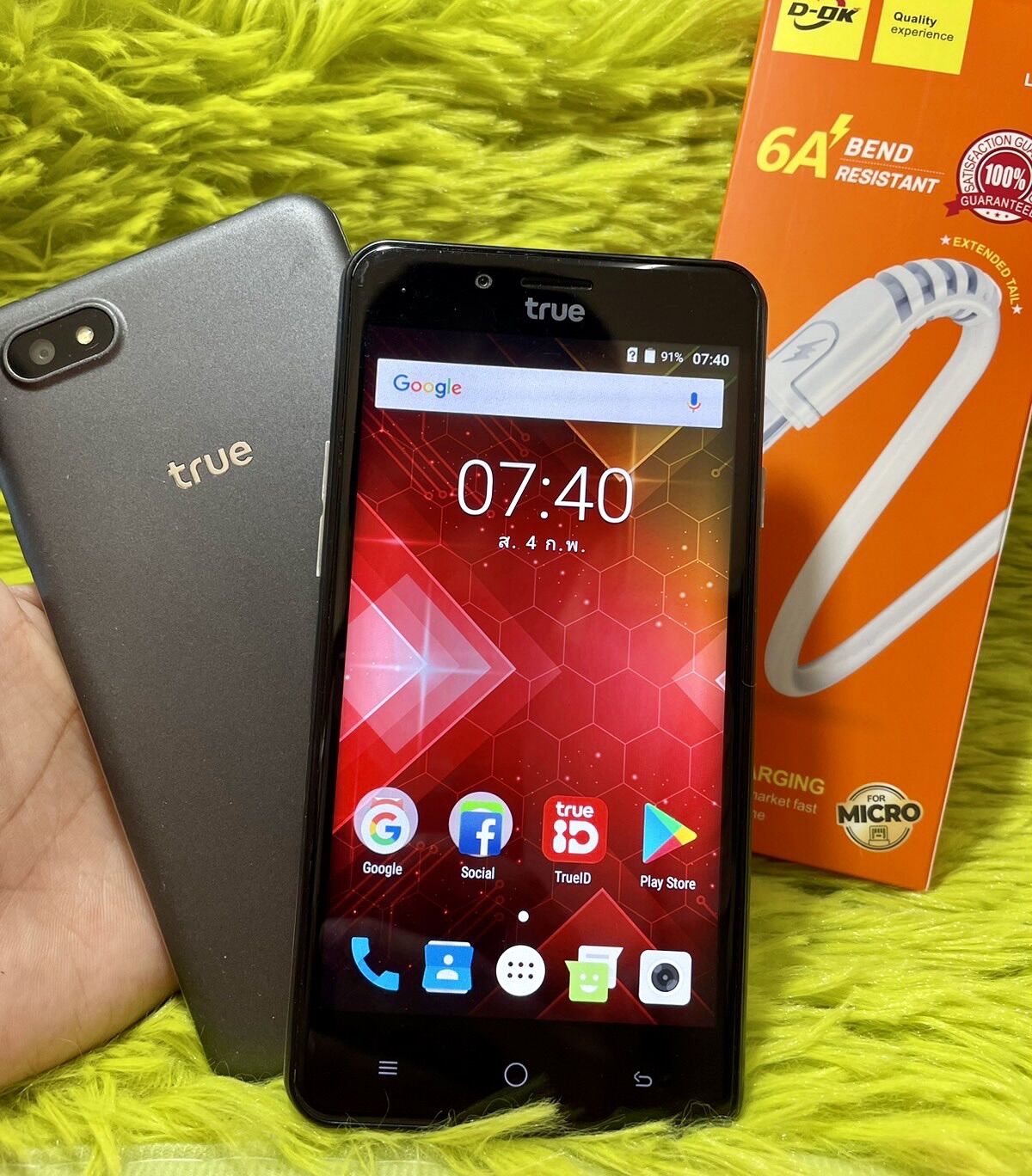 TRUE smart 4G Gen c 5.0 แท้100%เครื่องพร้อมใช้งาน(มื อ ส อ ง )แถมสาย ...