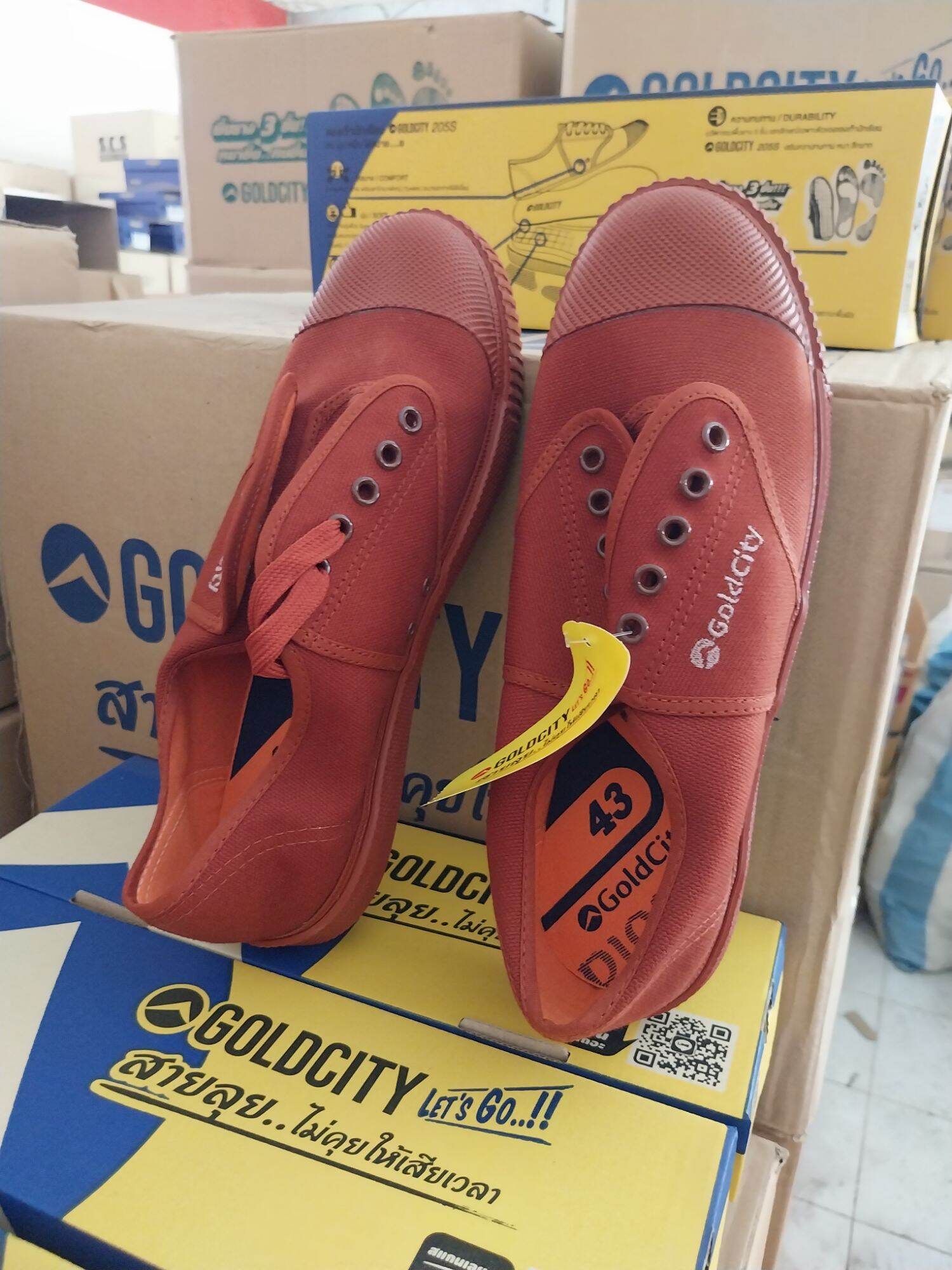 รองเท้านักเรียนชาย (สายลุยรุ่น205S) Goldcity สีน้ำตาลดำ นักเรียนชาย พร้อมส่ง - nim-shop - ThaiPick