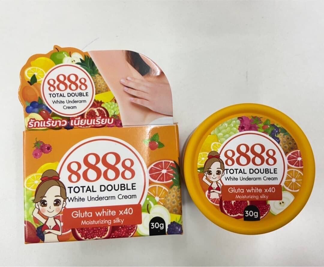 [1กระปุก] รักแร้ขาวเนียนเรียบ 8888 TOTAL DOUBLE white Underarm Cream ...