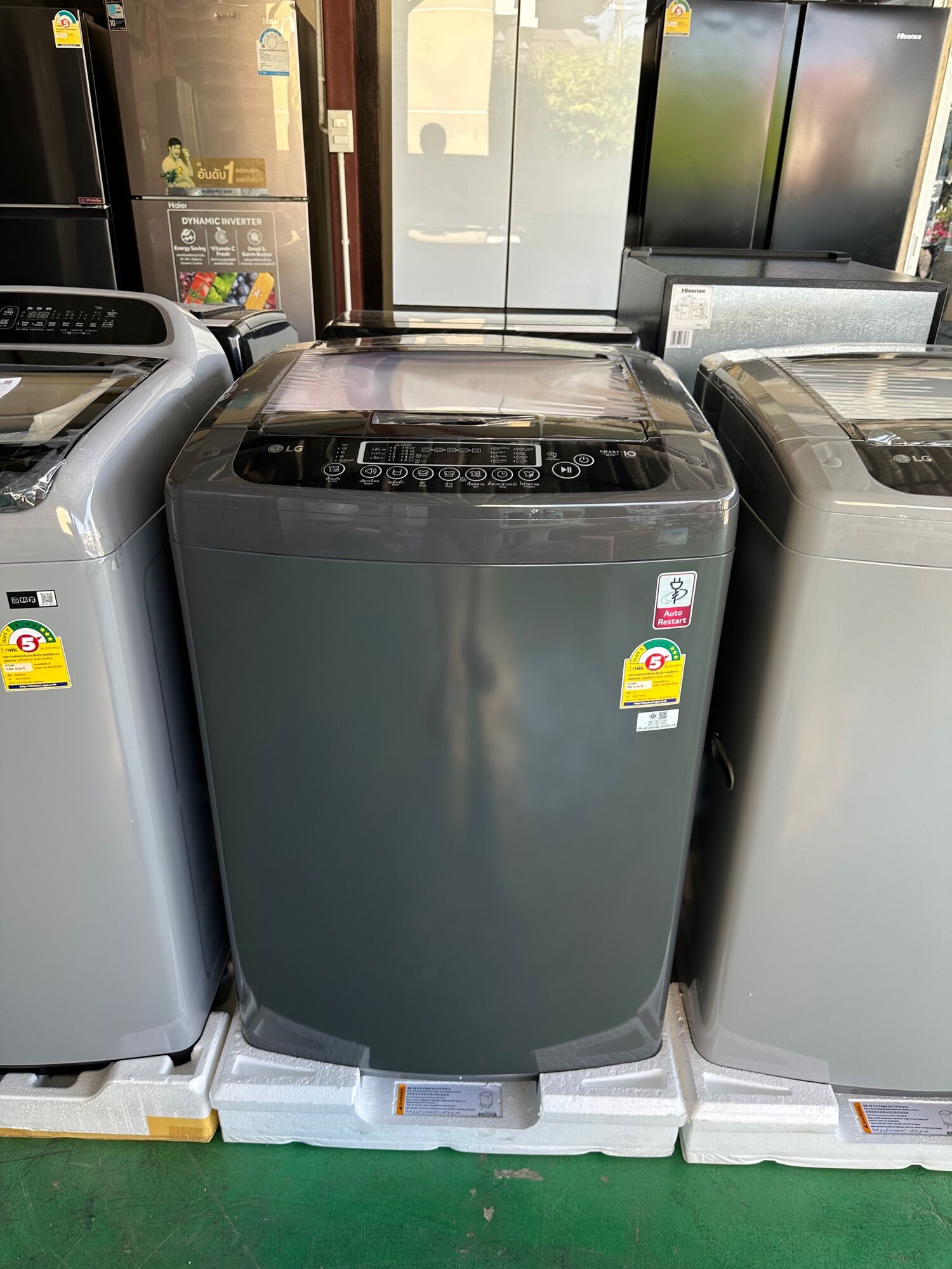 เครื่องซักผ้าอัตโนมัติฝาบน LG 17KG T2517VSPB Smart Inverter | Lazada.co.th