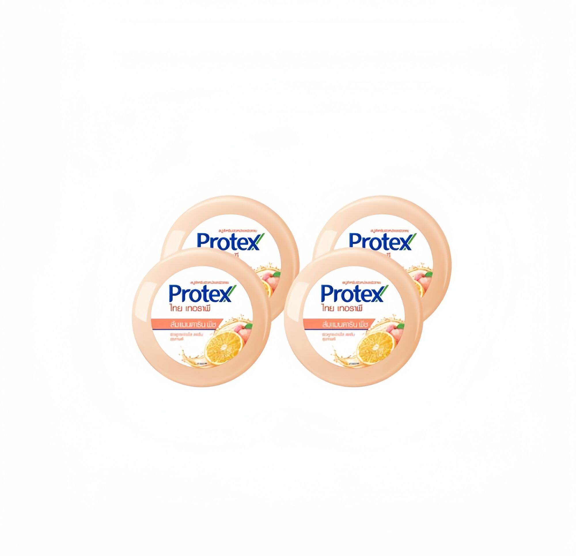Protex สบู่โพรเทคส์ สมุนไพร ไทยเทอราพี ส้ม แมนดาริน พีช 145 กรัม แพ็ค 4 ก้อน (สบู่สมุนไพร, สบู่ ...