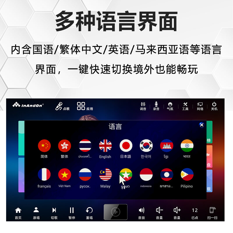 เครื่องกดเพลง KTV ครอบครัว InAndon รุ่นใหม่2022หน้าจอสัมผัสระบบคู่ KV-72Pro - Taobao Collection ...