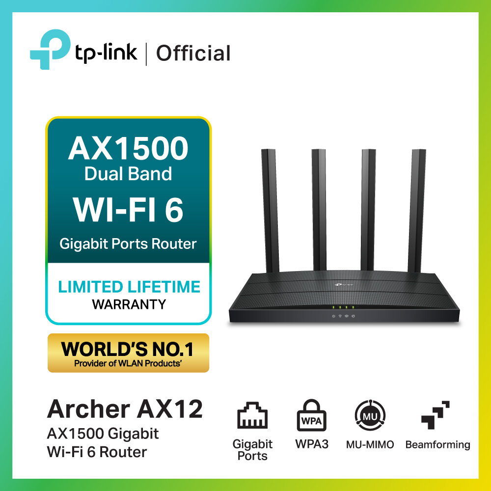 TP-Link Archer AX12 AX1500 Gigabit Wi-Fi 6 Router ใหม่ เราเตอร์ไวไฟ6 ...