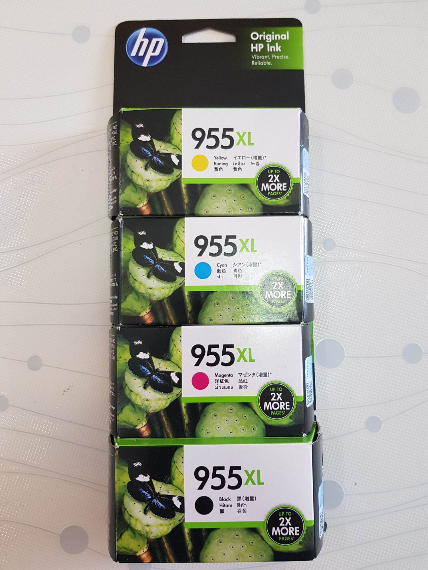 HP 955XL สีดำ สีฟ้า สีเหลือง สีชมพู ของแท้ใหม่ 100% NEW | Lazada.co.th