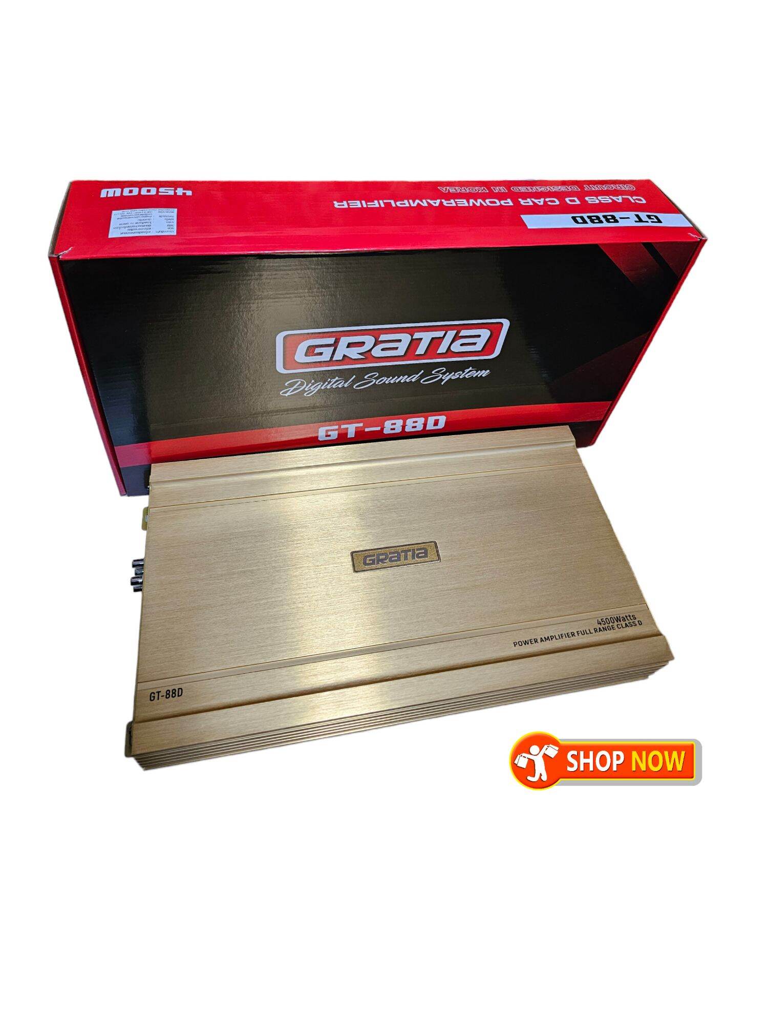 เพาเวอร์แอมป์ Gratia รุ่น GT-88D 4500 Watts Class D ขับซับ 10 นิ้ว-12 นิ้ว ได้ทุกสเปค แรงกำลังดี ...
