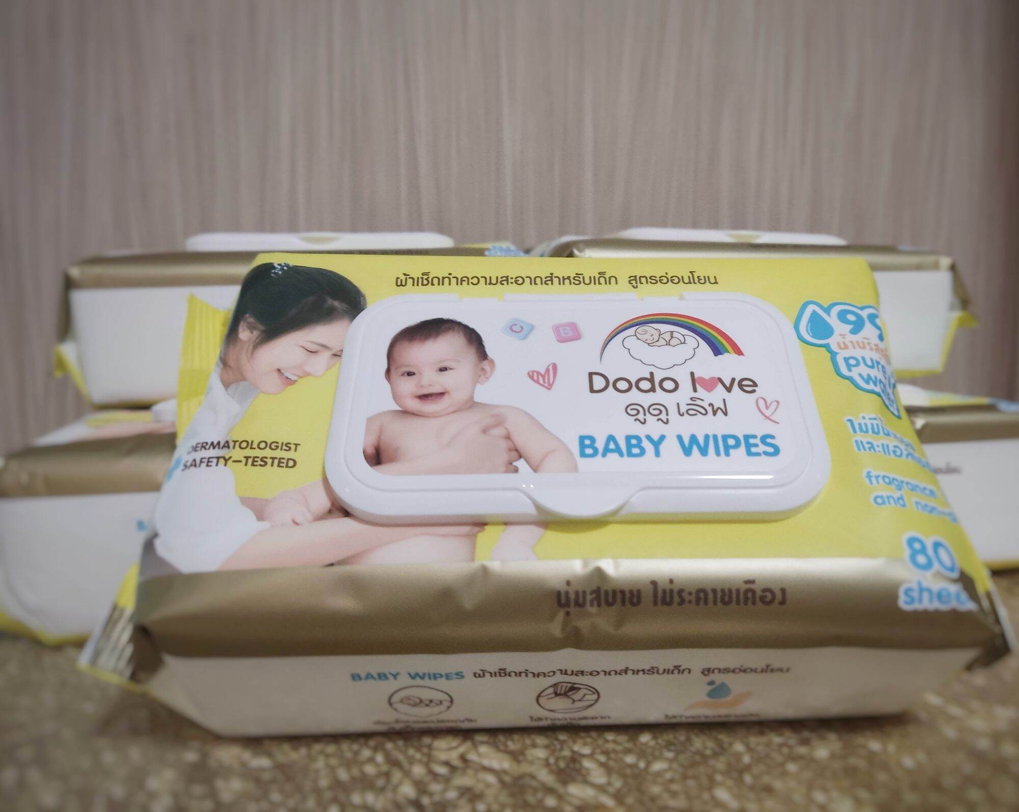 1 แถม 1 ทิชชู่เปียก DODO love สูตรอ่อนโยน (สีเหลือง) ห่อใหญ่ 80 แผ่น - Benny James - ThaiPick